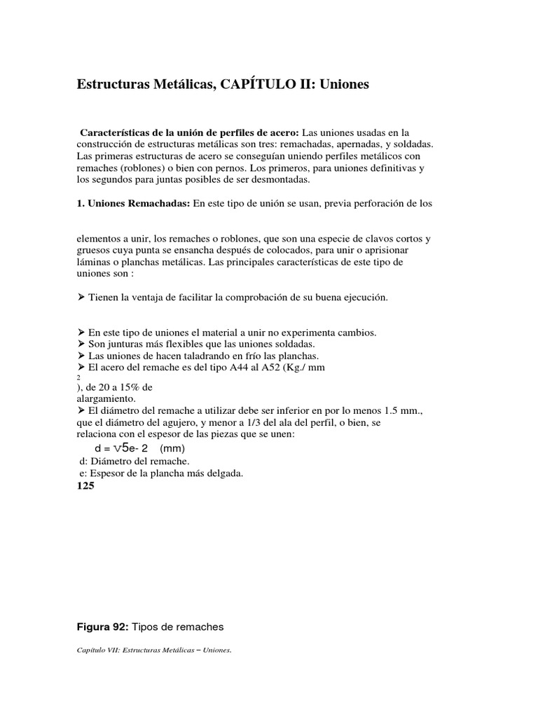 Uniones en Estructuras Metálicas | PDF | Soldadura | Construcción