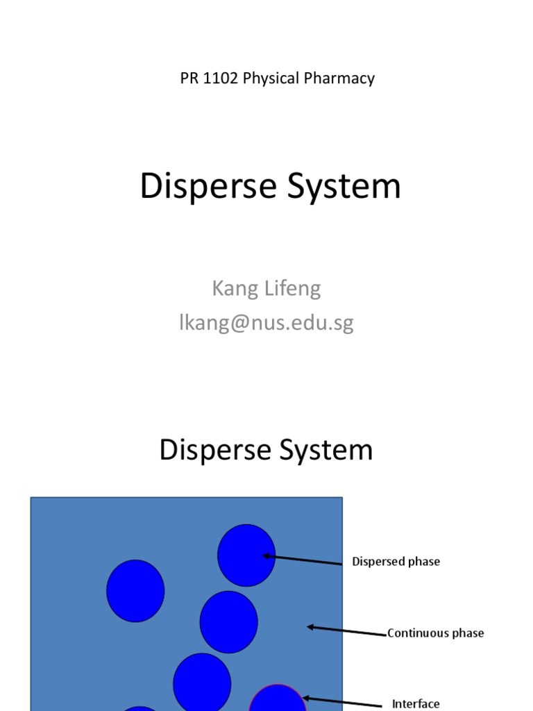 Disperse System | PDF | Colloid | Viscosity