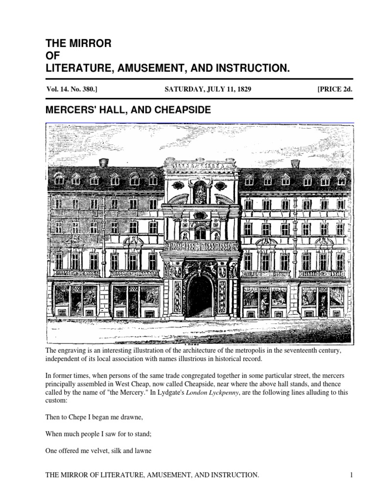 Mercers' Hall: Cheapside History Insights | PDF | Oatmeal | Breads