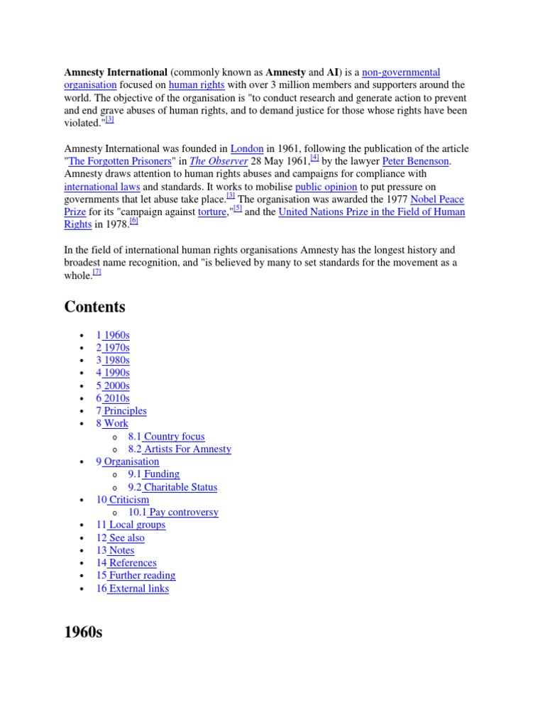 Amnesty International | PDF | Amnesty International | Applied Ethics