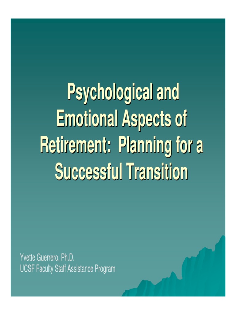 Emotional Aspects of Transitioning To Retirement | PDF | Emotions | Mind