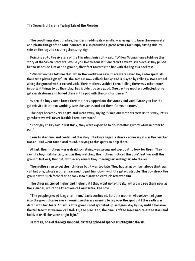 The Seven Brothers | PDF | Ancient Greek Literature | Greek Mythology