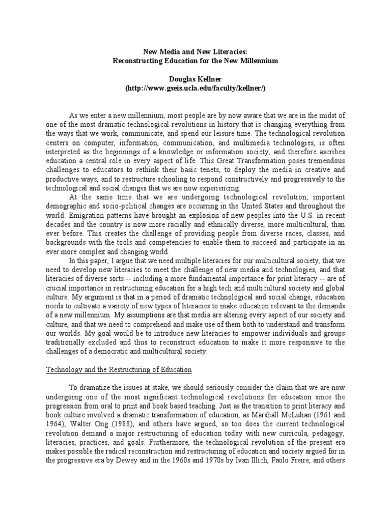 New Medial and New Literacies | PDF | Literacy | Multimedia