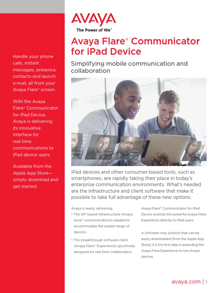 Avaya Flare Communicator For Ipad Device (2) UC4798 | PDF | I Pad ...