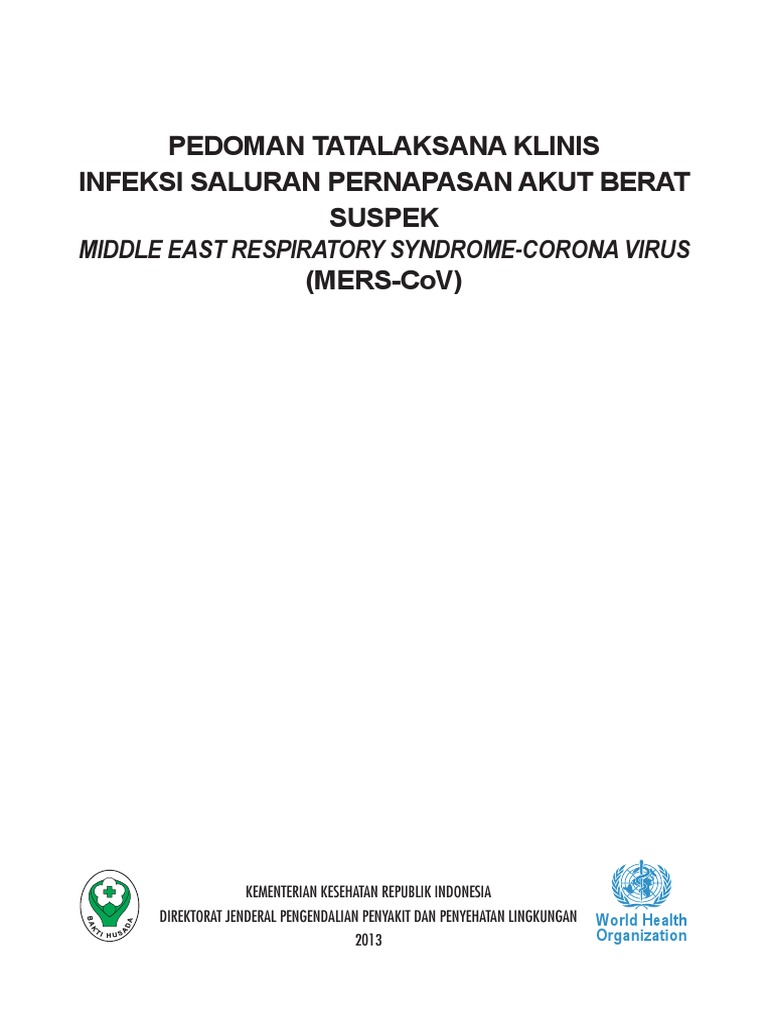 4 - Pedoman Tatalaksana Klinis ISPA Berat Suspek MERS CoV | PDF