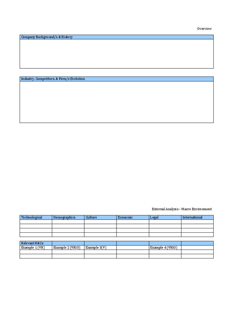 Case Template | PDF | Mergers And Acquisitions | Strategic Management