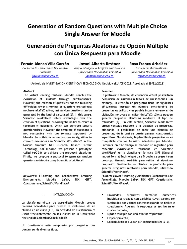 Examenes Con Scientific Workplace PDF | PDF | Moodle | Cuestionario