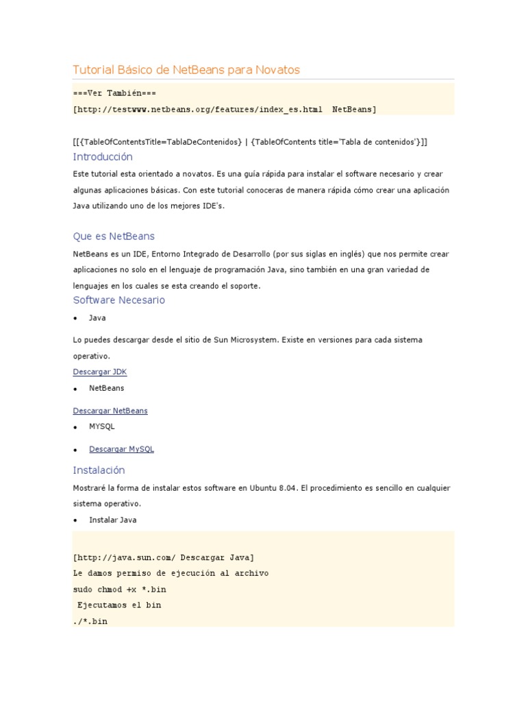 Guía NetBeans: Instalación y Proyectos Java | PDF | Frijoles Netos | Aplicaciones y software