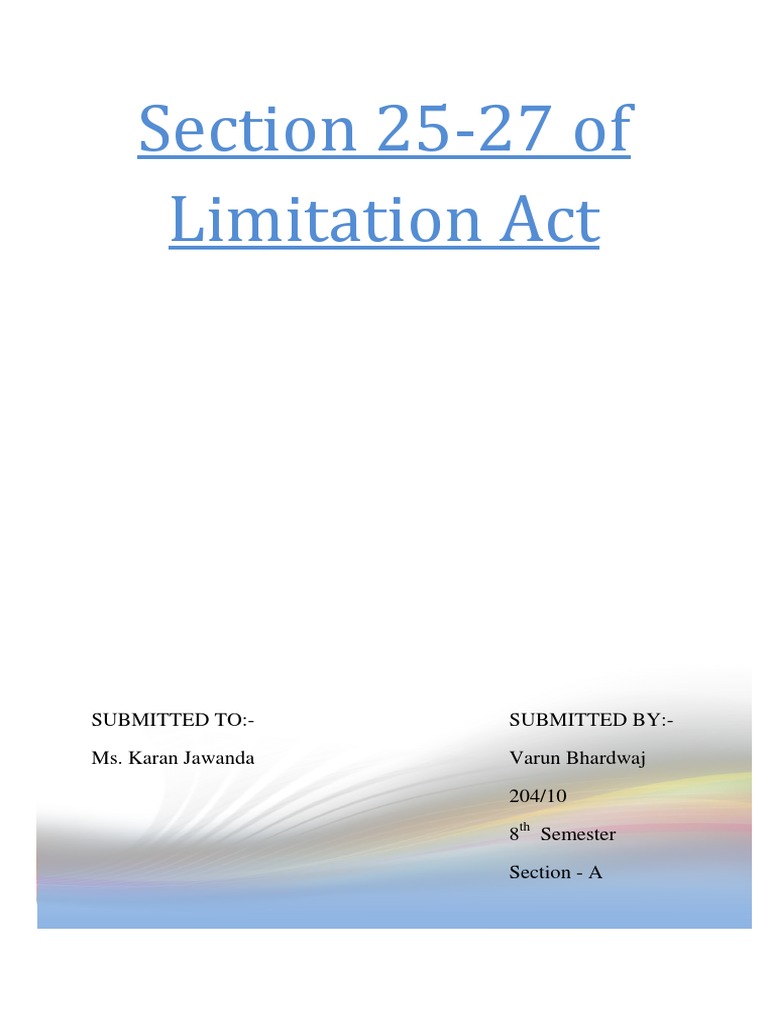 CPC Section 25-27 | PDF | Easement | Adverse Possession
