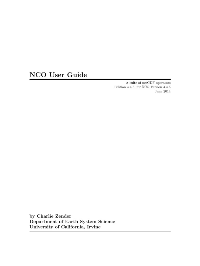 Nco | PDF | C (Programming Language) | Library (Computing)
