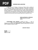 Verified Declaration - Sample | PDF