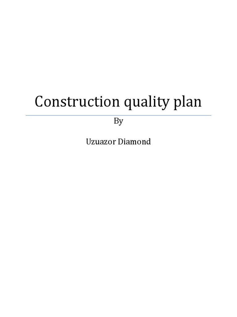 Construction Quality Plan | PDF | Concrete | Specification (Technical ...