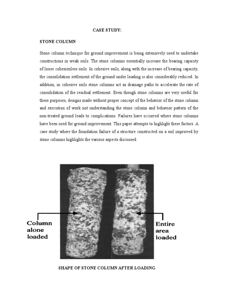 Improve Weak Soils with Stone Columns | PDF | Column | Stress (Mechanics)