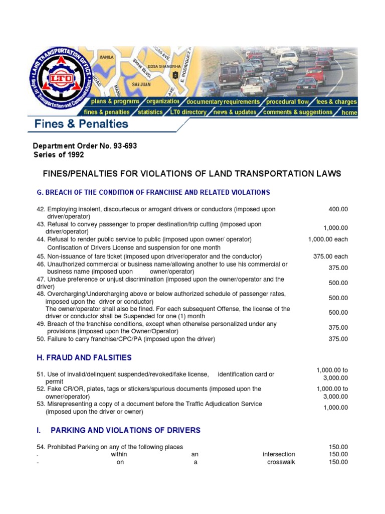 LTO Dept. Order | PDF | Traffic | Intersection (Road)