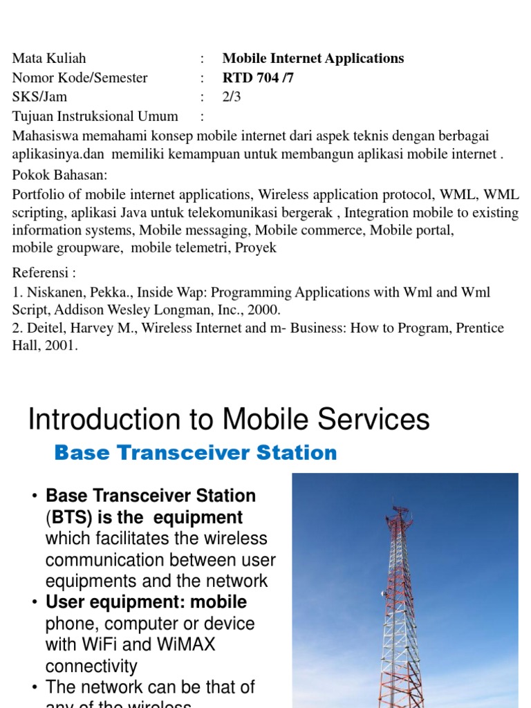 Mobile Internet Applications RTD 704 /7 | PDF | Channel Access Method ...