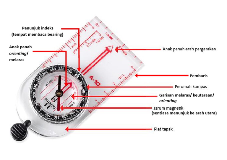 Bahagian-Bahagian Kompas Orienteering | PDF