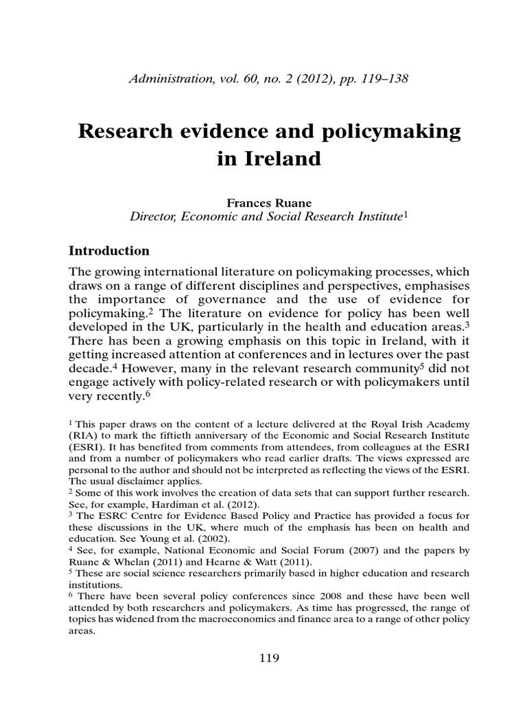 Research Evidence and Policy Making | Policy | Evidence Based Medicine