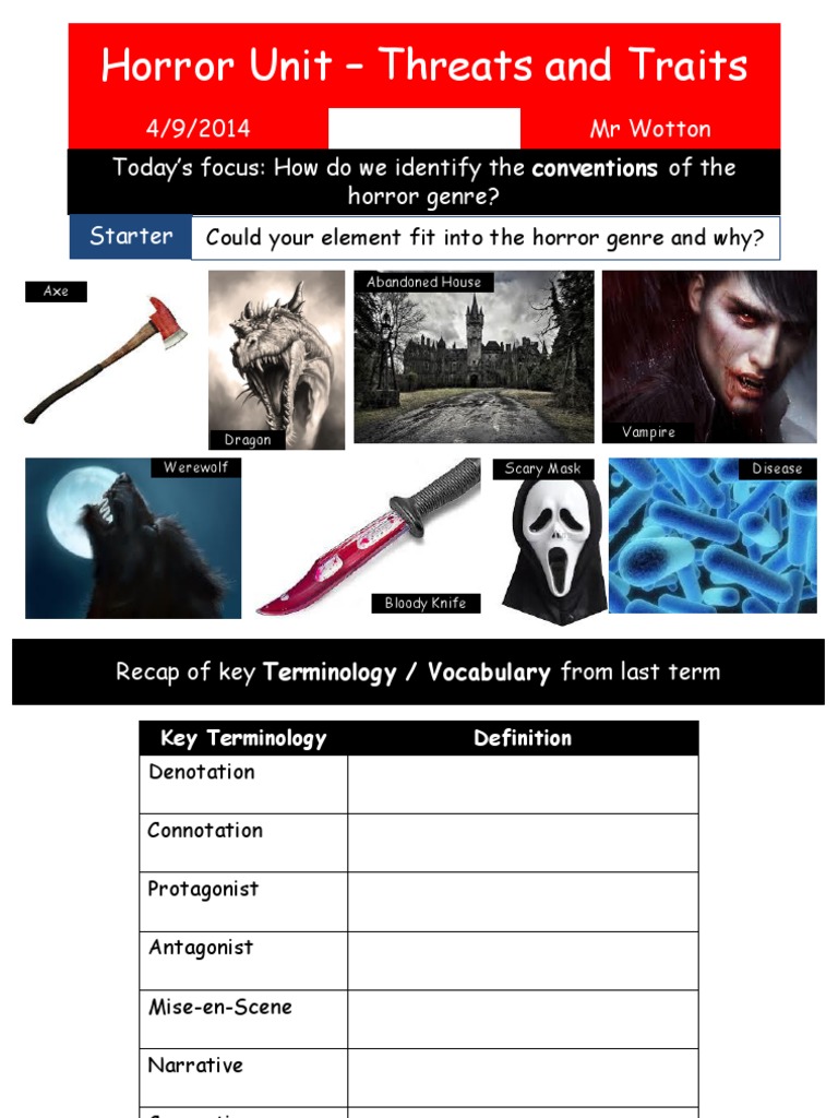 Horror Genre Conventions Guide | PDF | Philosophy | Law