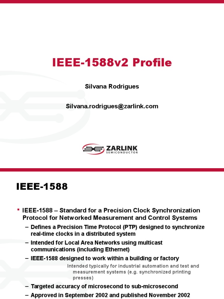 IEEE-1588v2 Profile | PDF | Computer Networking | Information Age