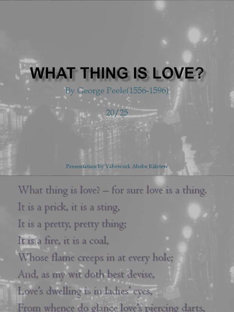 Analyzing Love in George Peele's Poem | PDF | Poetry