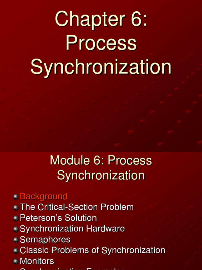 Chapter 6 OS | PDF | Thread (Computing) | Synchronization