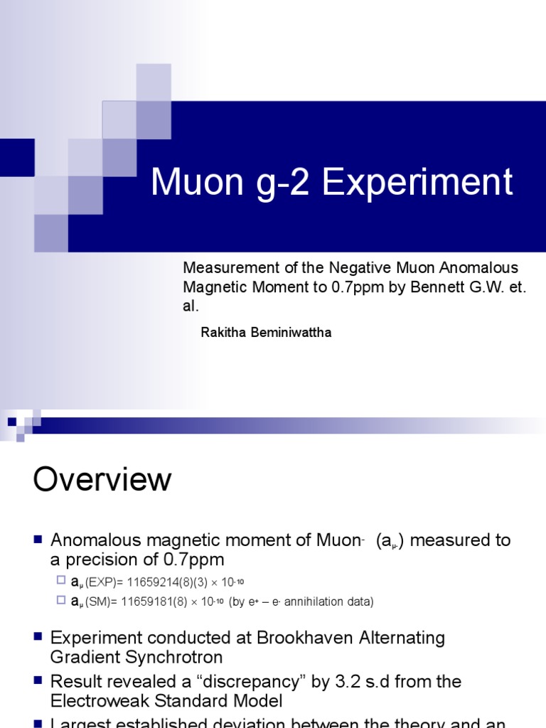 Muon g-2 Experiment: Measurement of The Negative Muon Anomalous ...