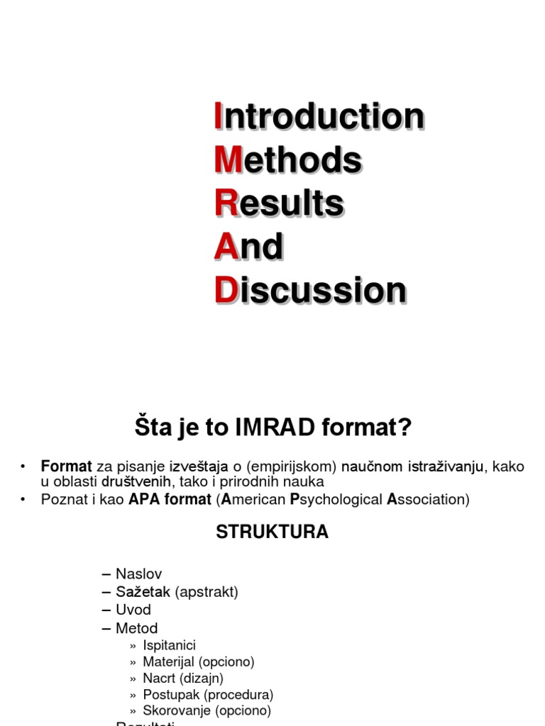 IMRAD | PDF