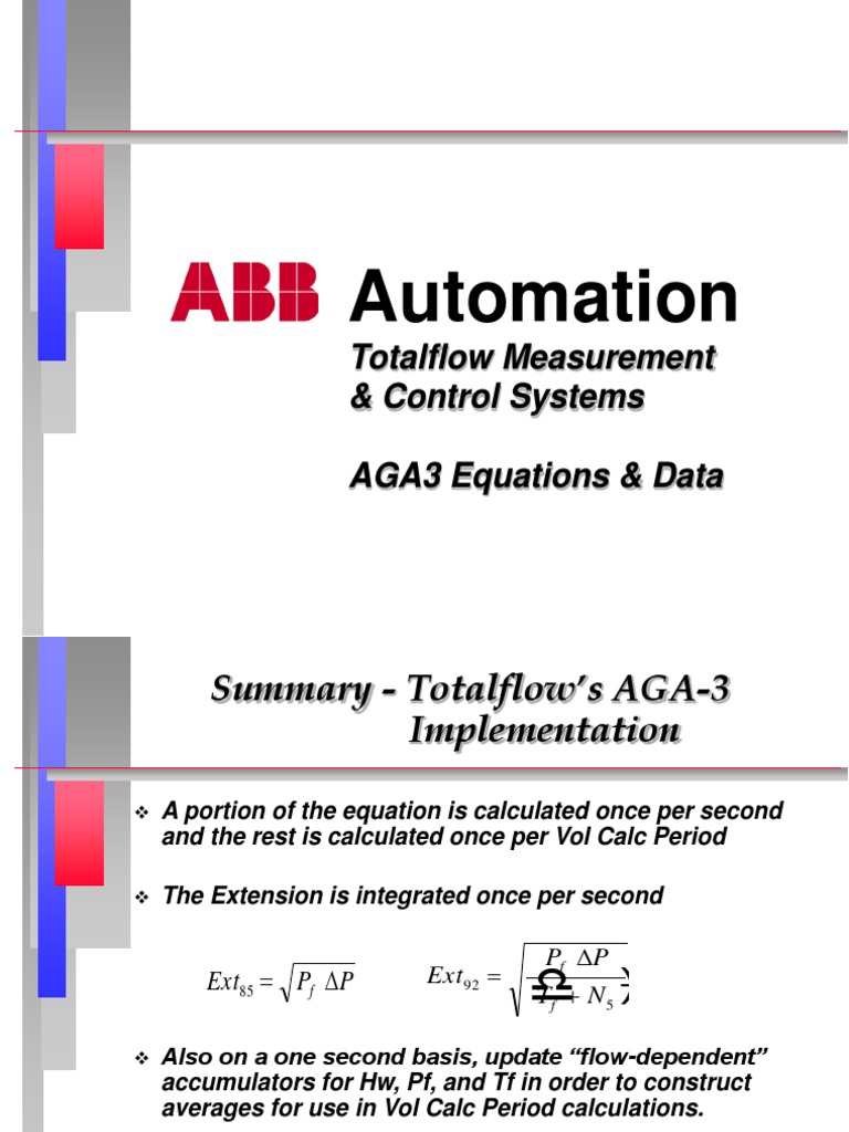 ABB Totalflow AGA3 Equations and Data | PDF | Computer Terminal | Areas Of Computer Science