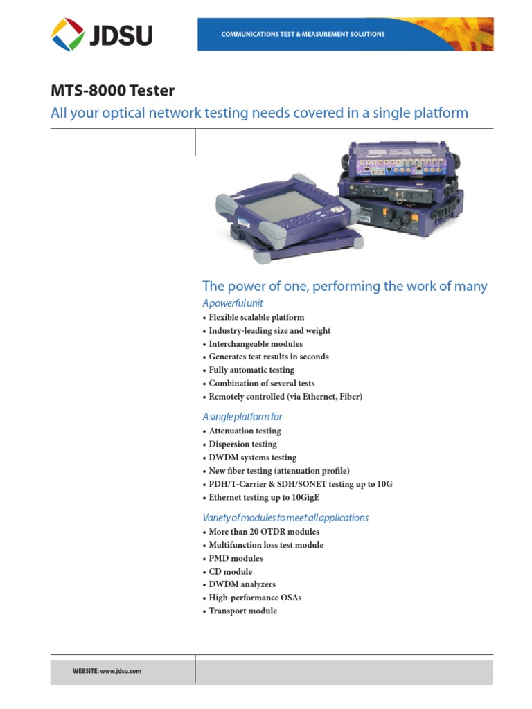 MTS-8000 Tester: All Your Optical Network Testing Needs Covered in A ...