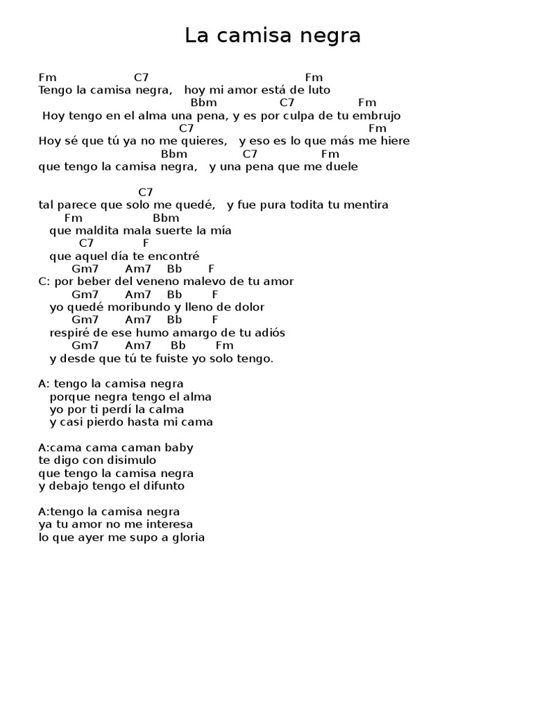 La Camisa Negra | PDF | Poesía