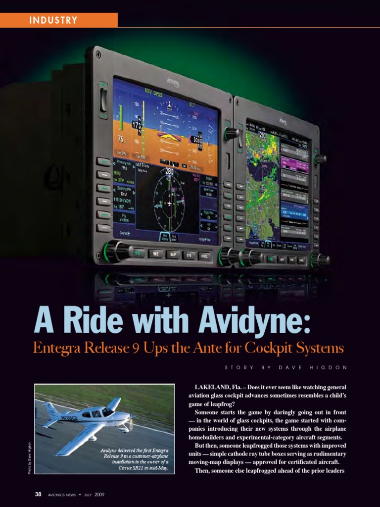 A Ride With Avidyne:: Entegra Release 9 Ups The Ante For Cockpit ...