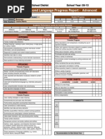 Esl Report Card Grades 3 - 12 | PDF | English Language | Vocabulary