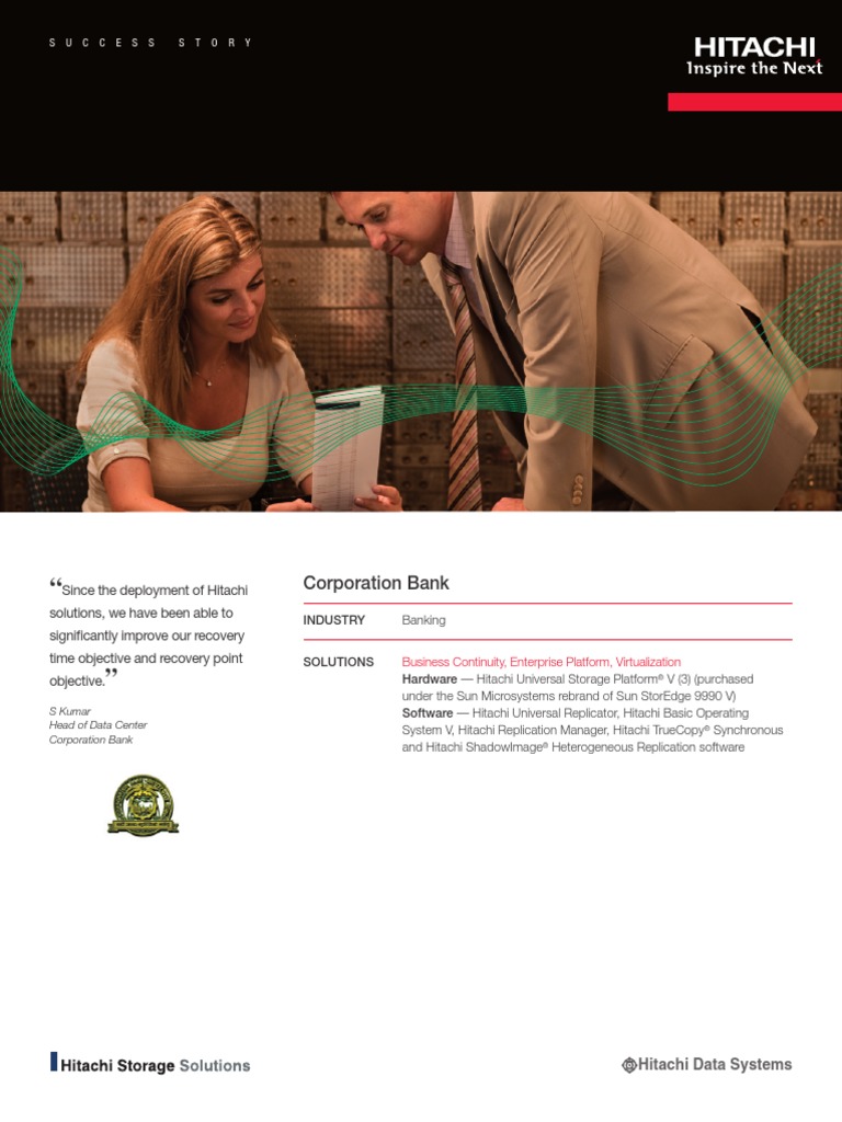 Success Story Corporation Bank | PDF | Replication (Computing) | Data ...