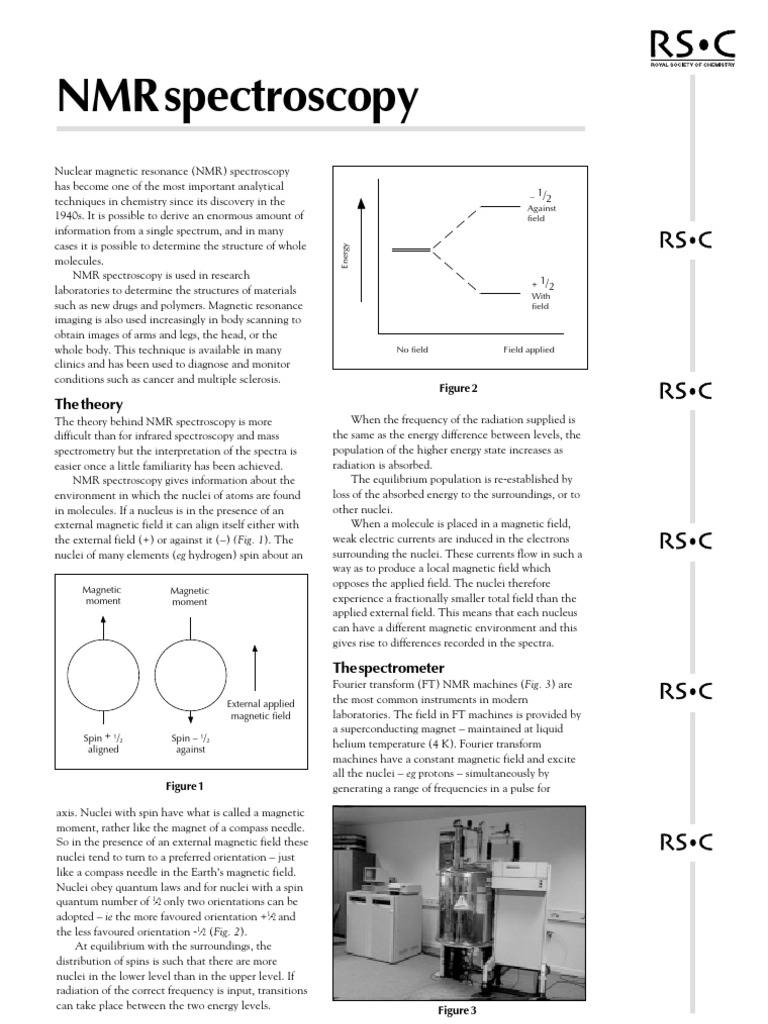 NMR Spectros | PDF | Nuclear Magnetic Resonance | Nuclear Magnetic Resonance Spectroscopy