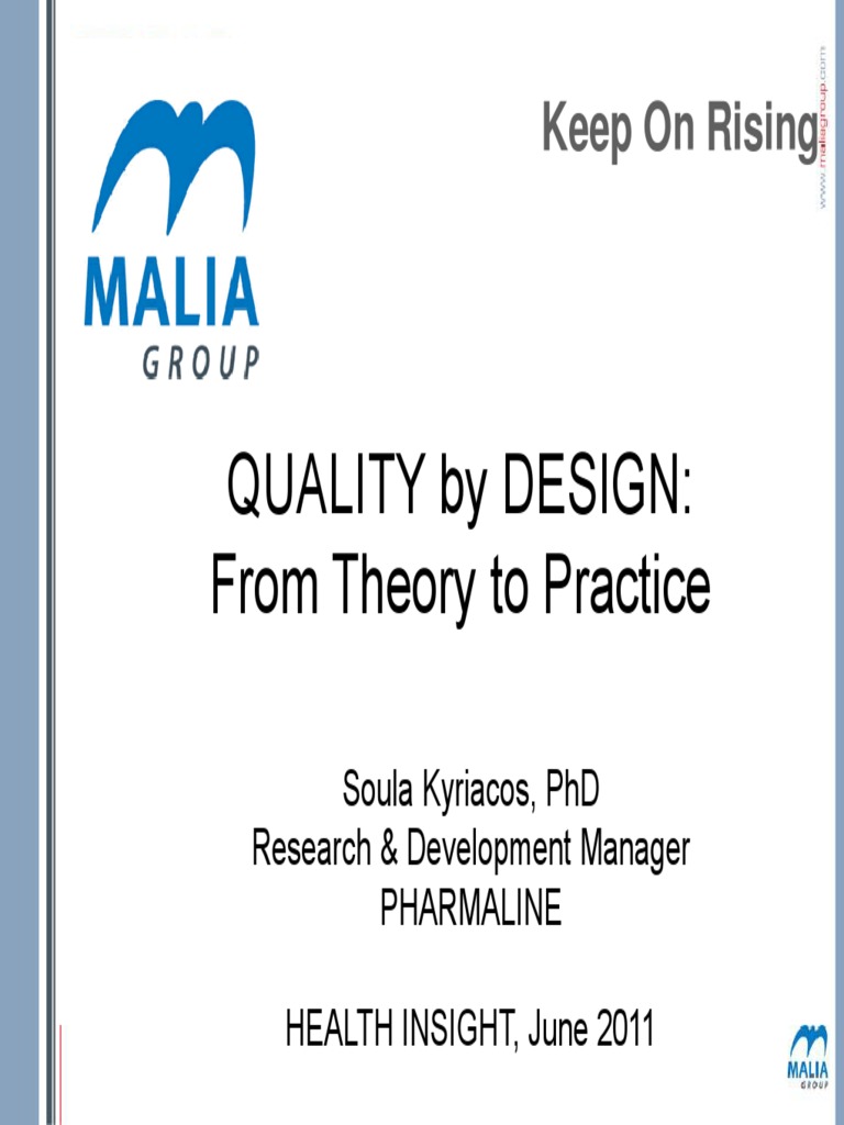 What is Quality by Design (QbD | PDF | Generic Drug | Scientific Method