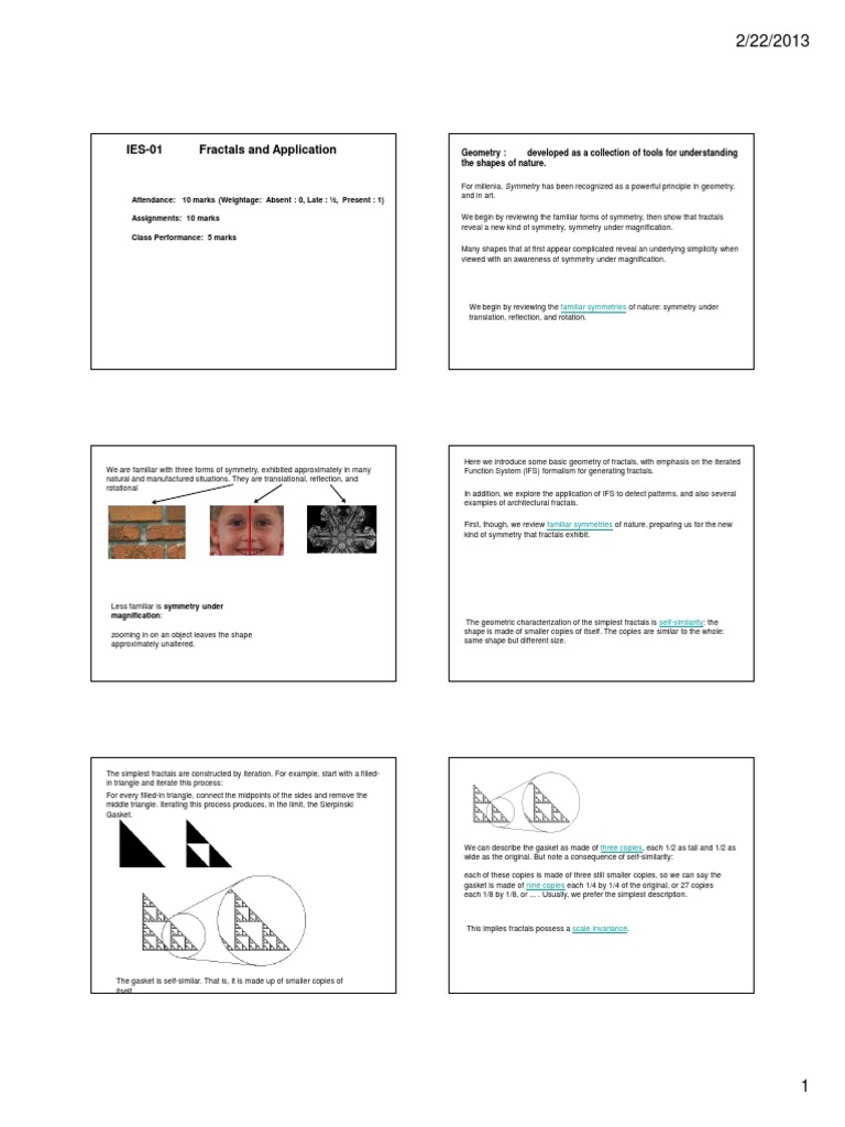 Fractals PartI | PDF | Fractal | Shape