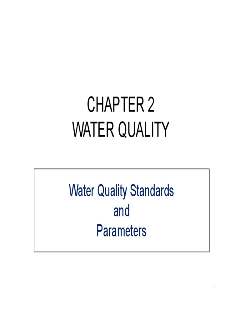Water Quality Standards and Parameters | PDF | Ph | Hydroxide