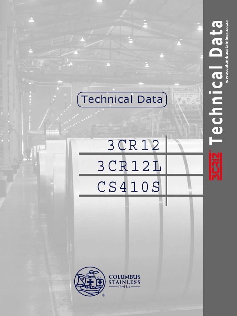 Technical Data 3CR12 | PDF | Corrosion | Welding