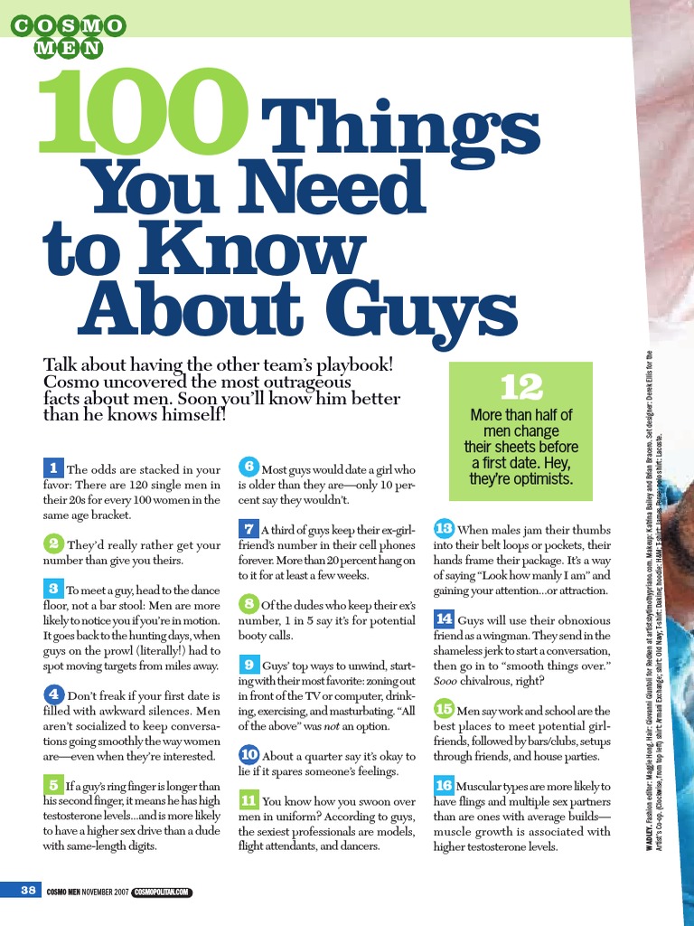 Things You Need to Know About Guys: Insights into the Dating ...