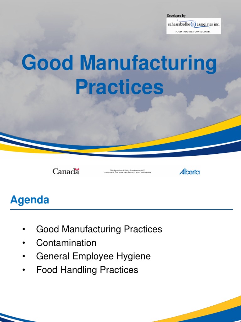 Good Manufacturing Practices Pp | Hygiene | Foods