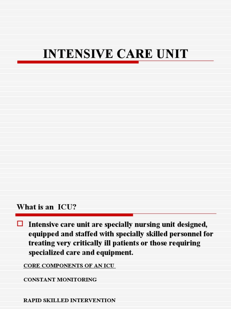 Intensive Care Unit | Download Free PDF | Intensive Care Unit ...