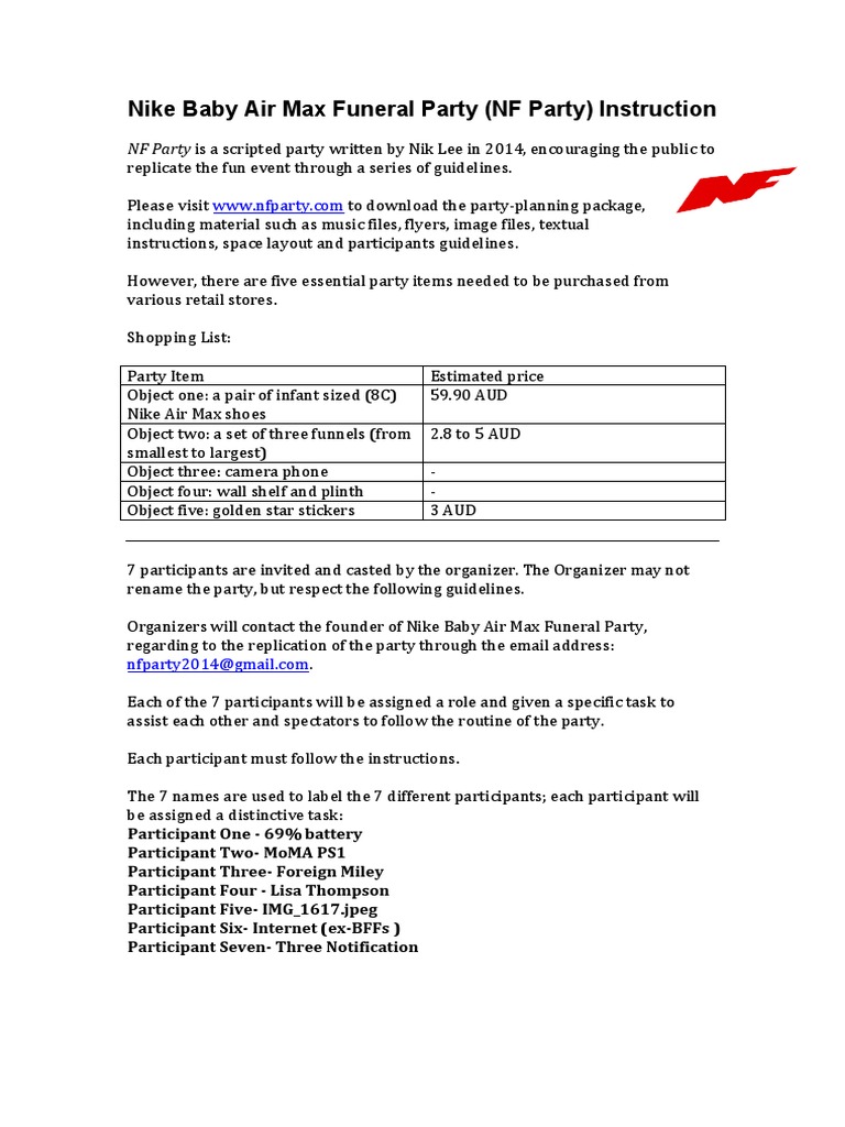 NF - Party Instruction | PDF | Clothing