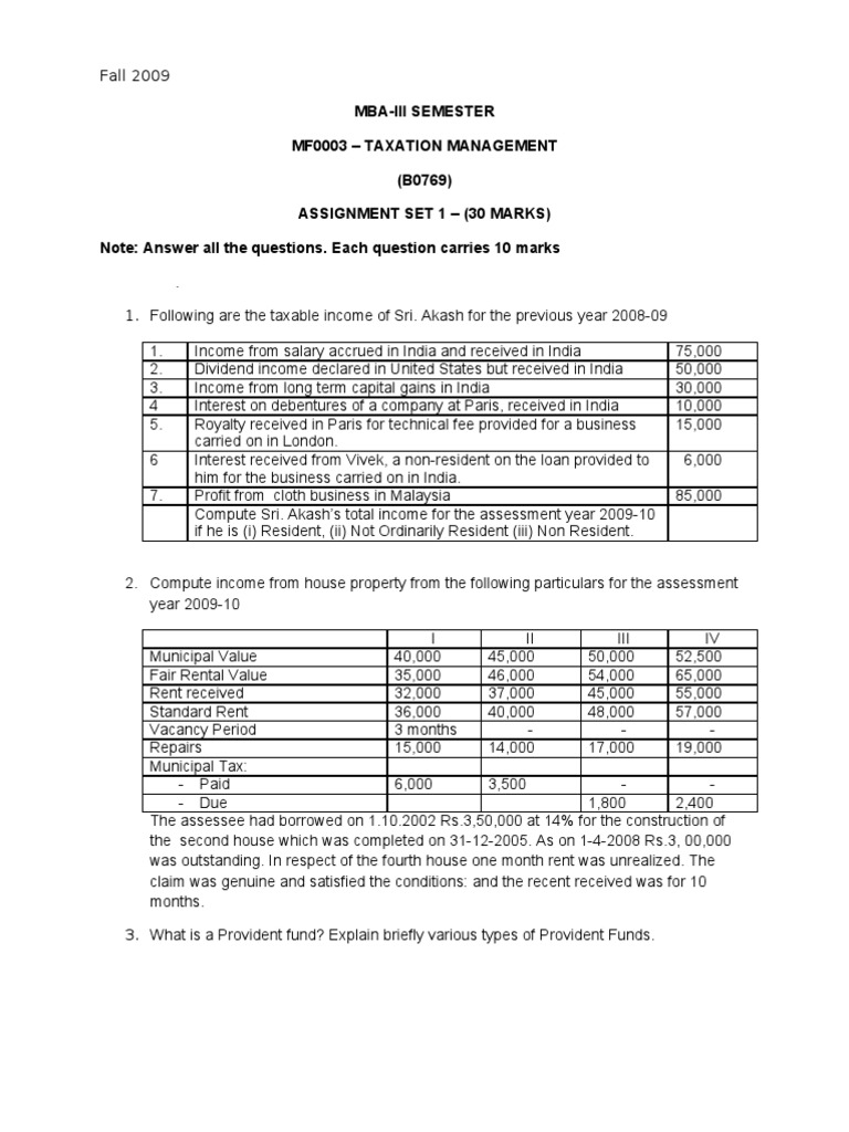 MF0003 Taxation Management | PDF | Taxes | Government Finances