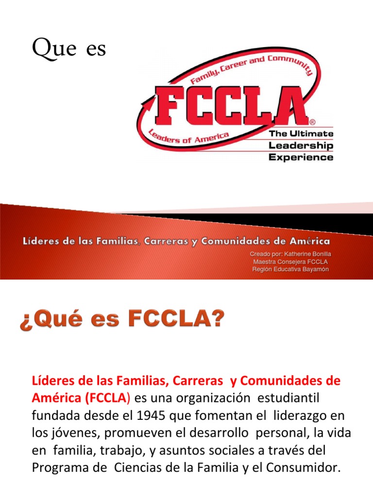 Que Es Fccla 2014-2015 | PDF | Desarrollo personal | Liderazgo
