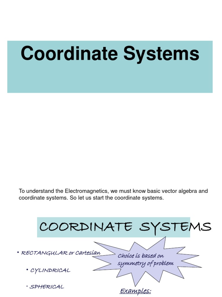EMFT | PDF | Coordinate System | Sphere