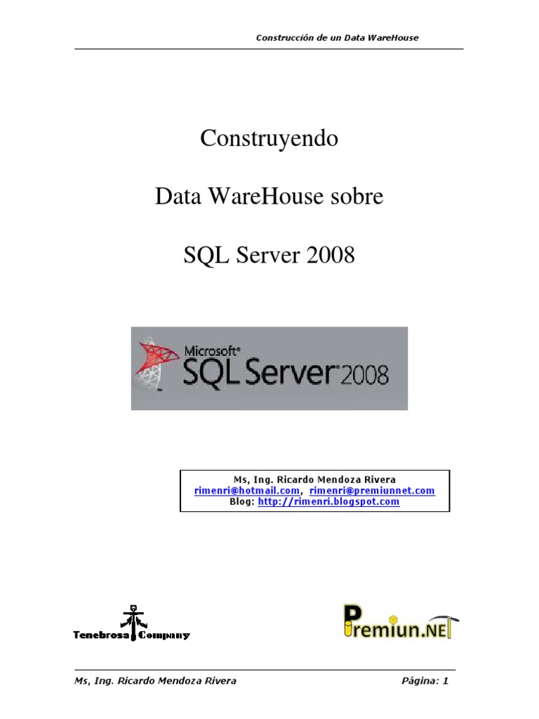 Lab DWH Sql2008 | PDF | Almacén de datos | Bases de datos