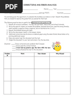 Math Test Corrections Template | PDF
