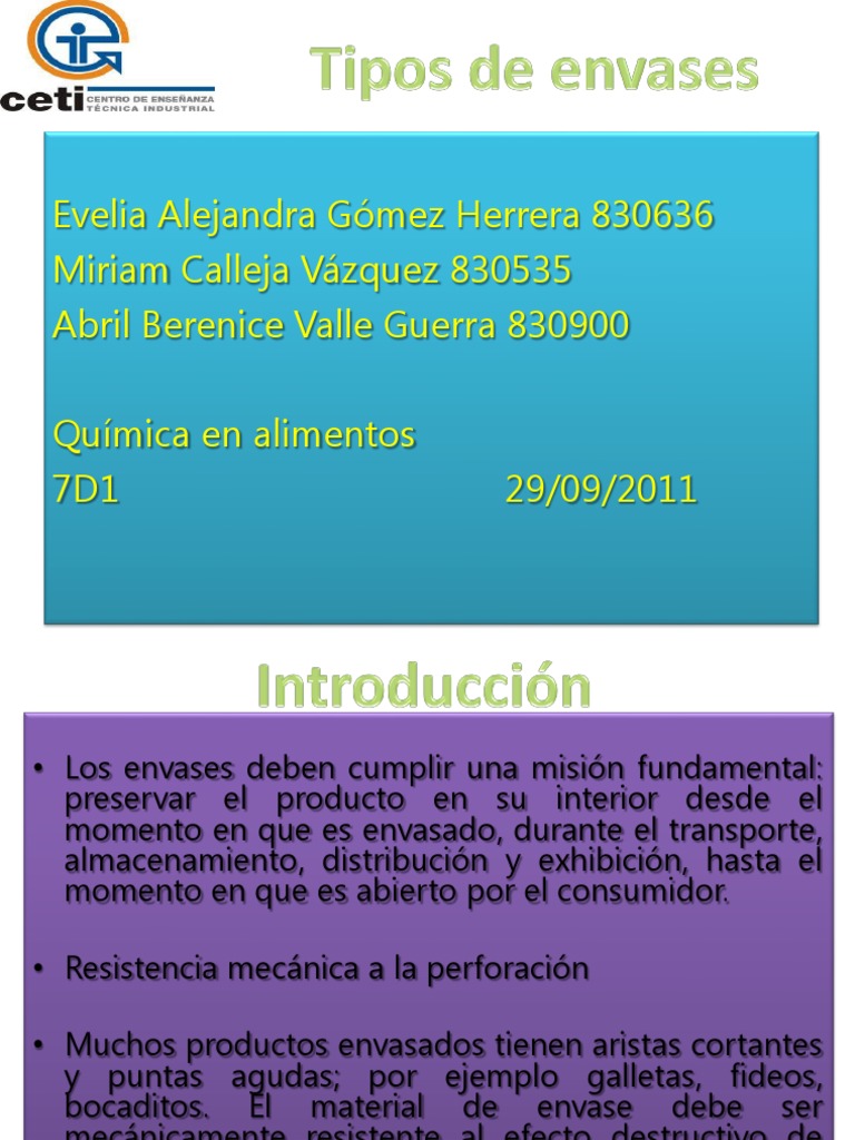 Tipos de Envases | PDF | Aluminio | Reciclaje