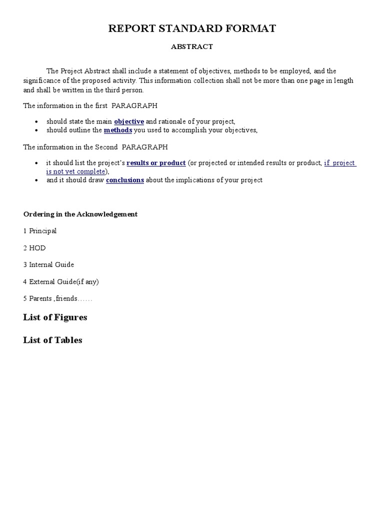 Project Report Standard Format 2014-2015 | PDF | Software Engineering ...