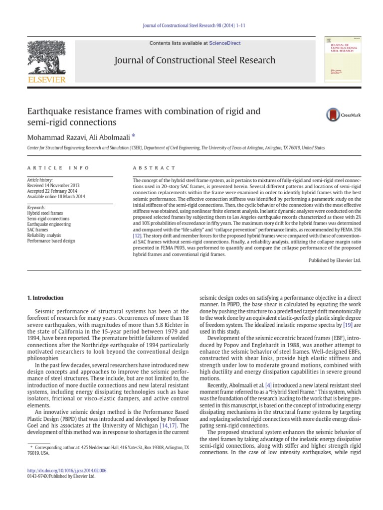 Hybrid Frame | PDF | Beam (Structure) | Stiffness